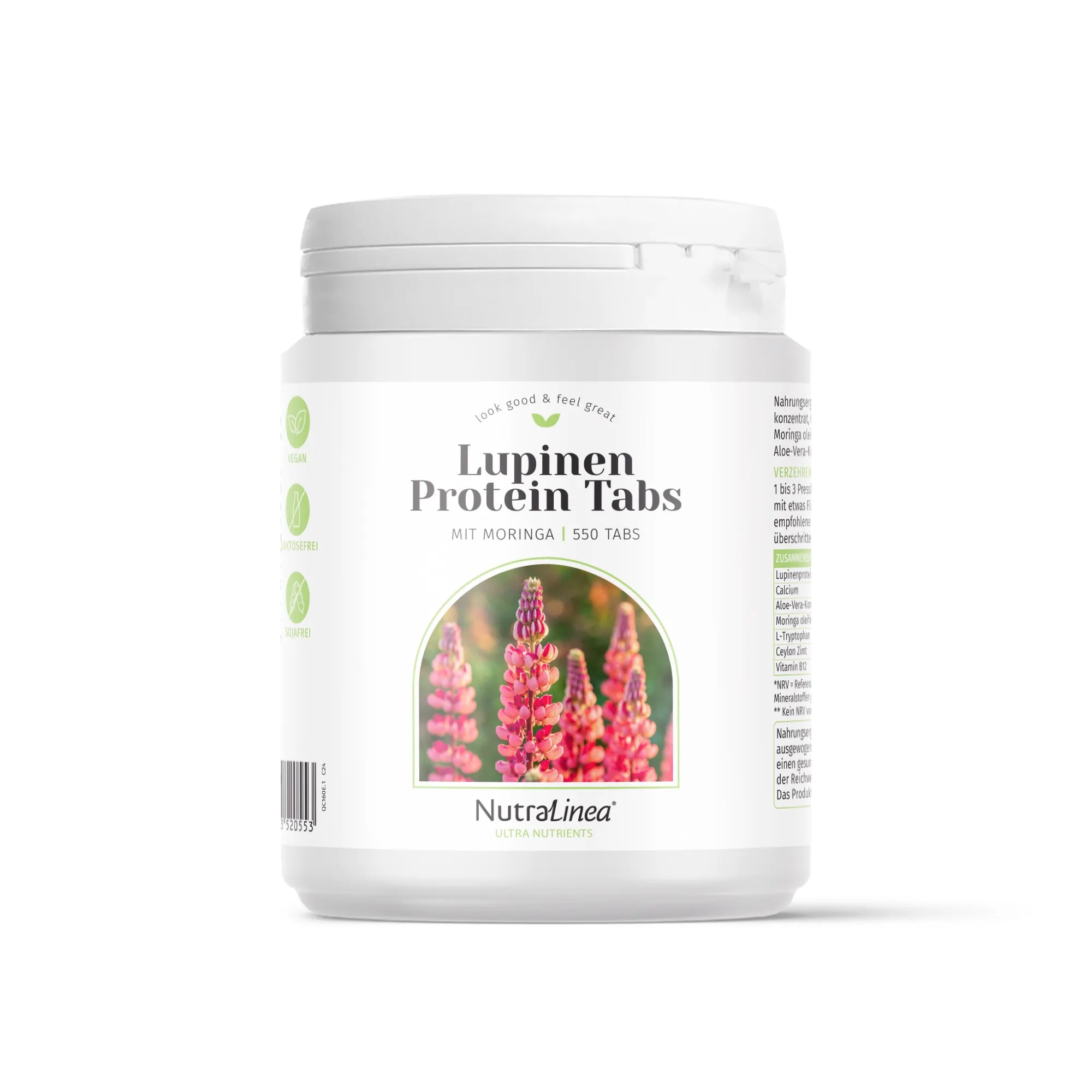 Lupinen Protein Tabs 550 - Mit Vitamin B12 | NutraLinea